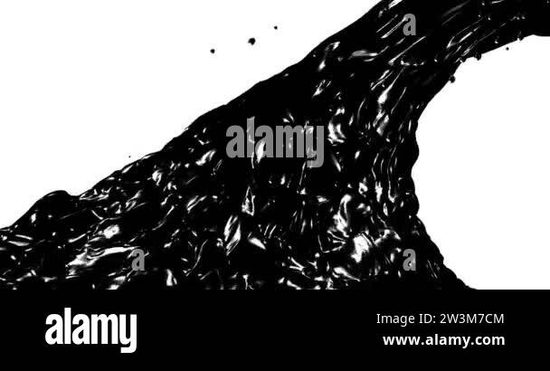 Abstract black flow . Oil Fluid texture. Digital 3D animation loop 4K ...