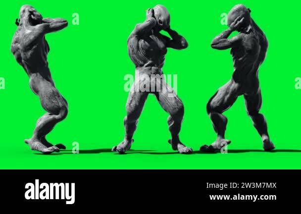 Scary monster animation. Phisical, motion, blur. Realistic 4k animation ...