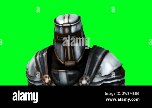 Knight animation. Phisical motion blur. Realistic green screen 4k ...