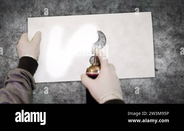 Question mark symbol spray painted on the concrete wall. Graffiti ...