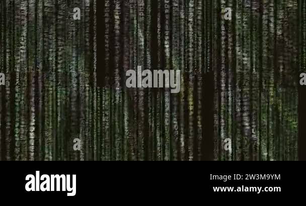 Abstract Background From Randomly Moving Numbers And Strange Characters And Signs Binary Code