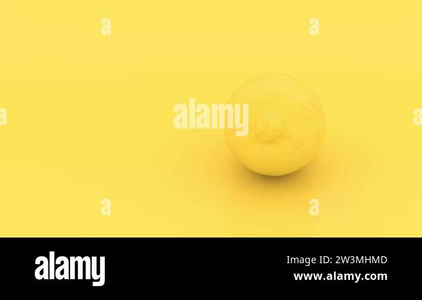 Yellow 3d lemon rotation animation. Looped spin of fruit video Stock ...