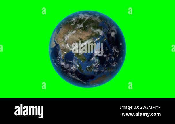 Portugal. 3D Earth in space - zoom in on Portugal outlined. Green ...