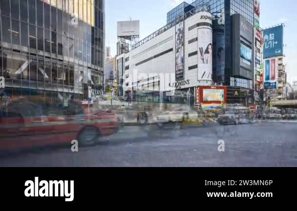 Shibuya Crossing, Tokyo, one of the busiest road intersection in the ...