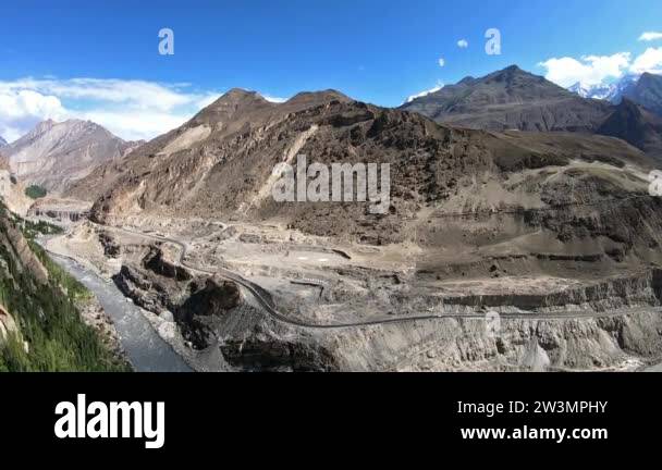 Beautiful view of Karakoram highway from the window of Altit Fort, In ...