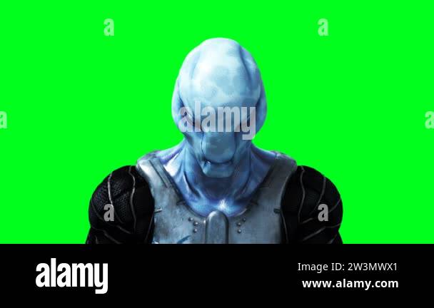 Military alien animation. Phisical, motion blur. Realistic 4k green ...