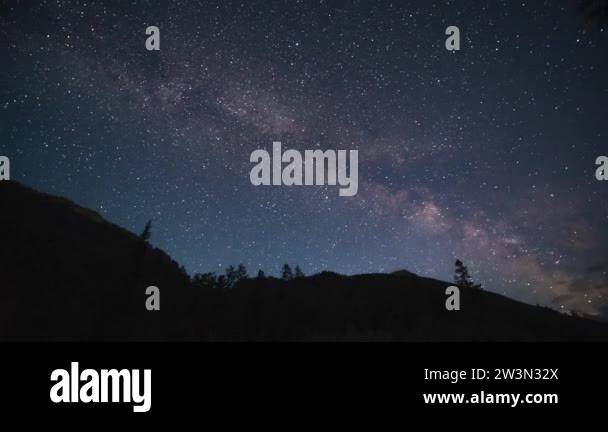 time laps, let the milky way move through the night sky Stock Video ...