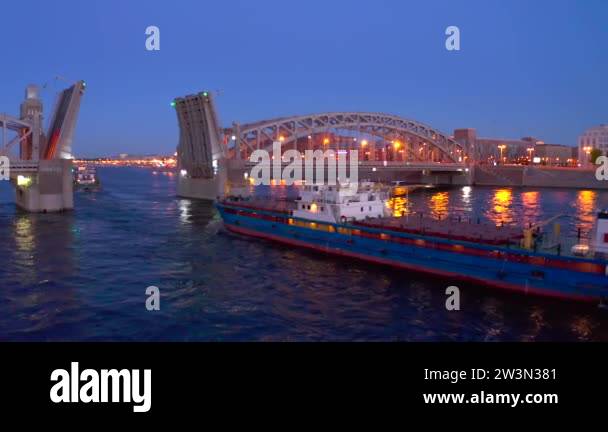 The Bolsheokhtinsky Bridge is a beautiful drawbridge across the Neva ...