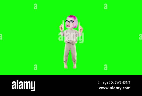 Stop motion animation funny character Lady with different emotions on ...