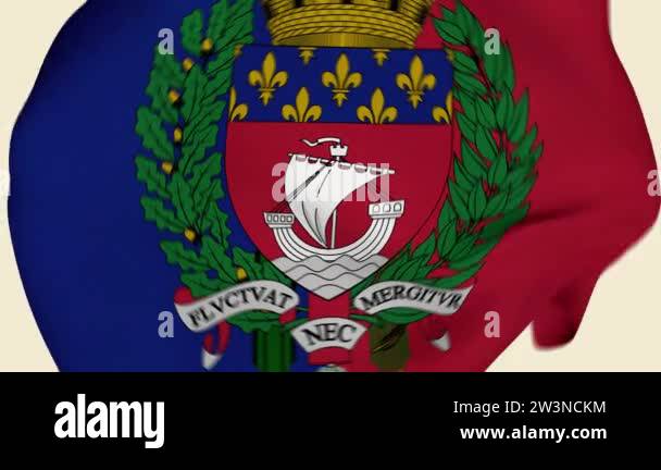 Paris France Crumpled Fabric Flag Intro. Paris Flag. Paris Banner ...