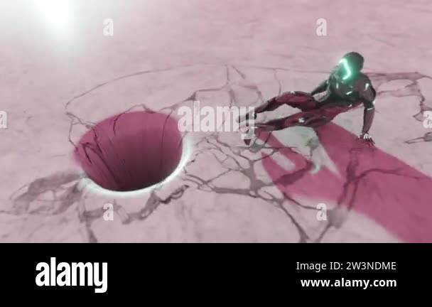 Abstract composition with an attractive black hole concept. The alien ...