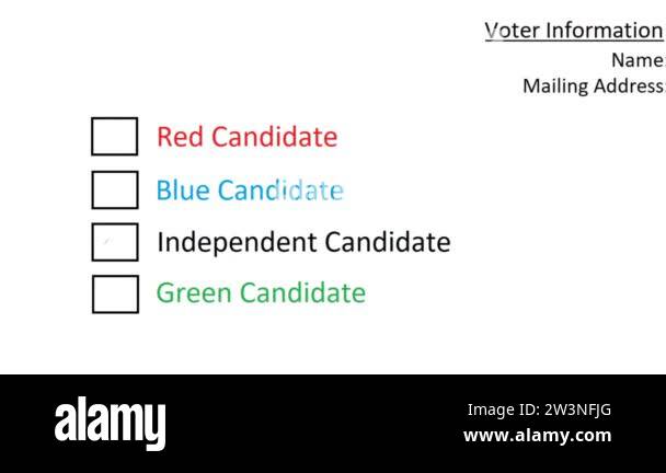 Voting For The Independent Candidate For Election Referendum Polling ...