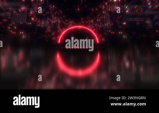 Cyber neon background. Blockchain and crypto currency concept animation ...