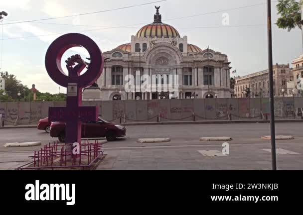 Mexico City, Mexico-June 2020, Anti monument that represents violence ...