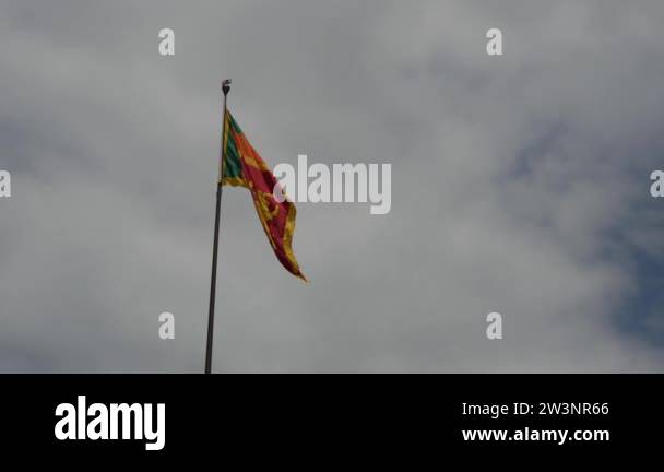 Big Sri Lankan flag at Galle face, Colombo, Sri Lanka Stock Video ...