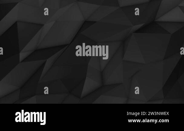 Black Looped Low Poly Triangular Background. Dark Crystals Polygonal ...