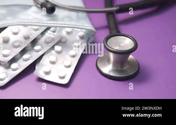Blister pack stethoscope on purple Stock Videos & Footage - HD and 4K ...