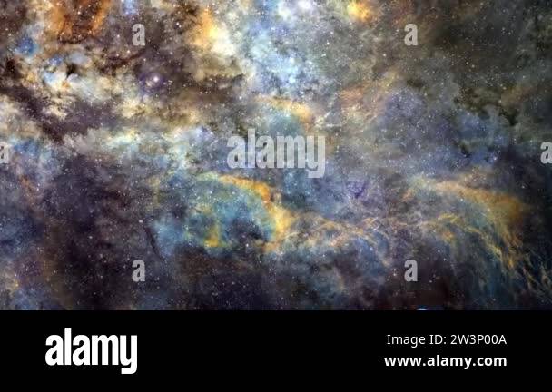 Space travel scene of the cygnus constellation (the swan constellation ...