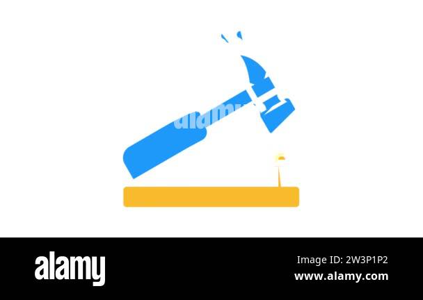 Hammer pictogram Stock Videos & Footage - HD and 4K Video Clips - Alamy