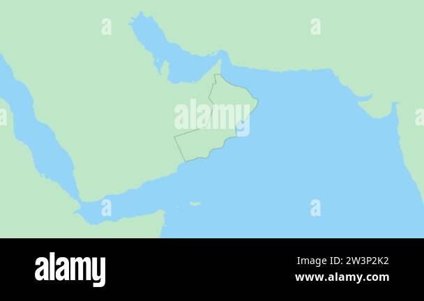 Map of Oman with pin of country capital. Oman Map with neighboring ...