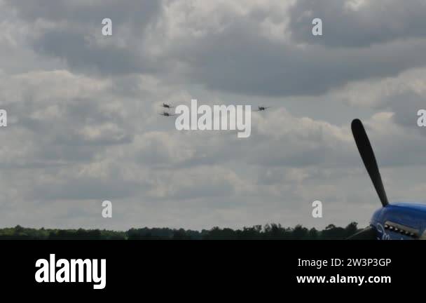 Supermarine Spitfire of Royal Air Force RAF in Flight Stock Video ...
