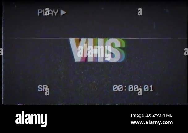 Color kinetic animation of the word VHS. Retro style 80s. The ...