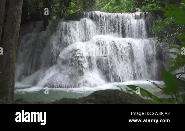 Footage B roll of Waterfalls in the beautiful nature. Magic Water falls ...