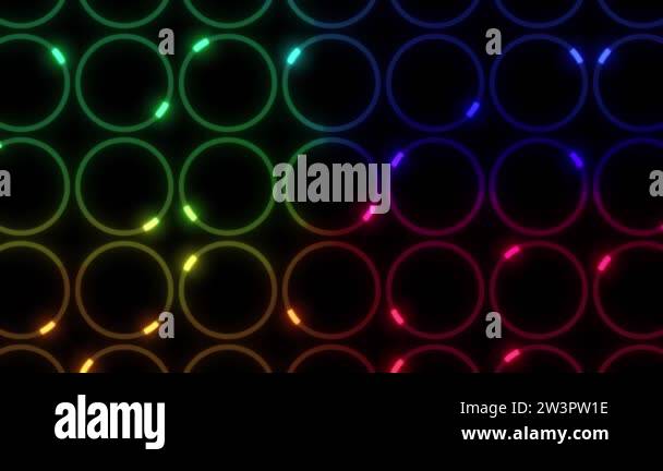 Mosaic Background With Circle Strokes/ 4k animation of a design mosaic graphic background with ...