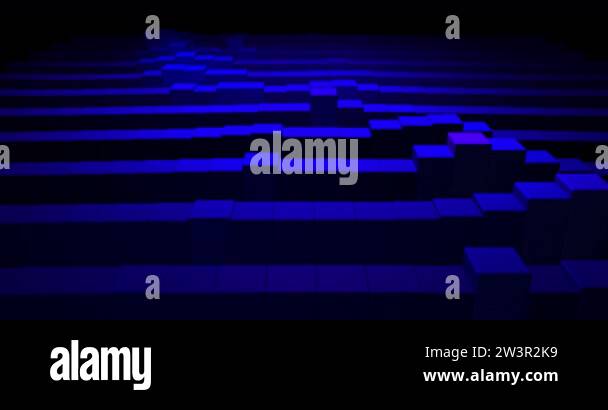 4k dark blue seamless looped animation background. Layout 3d dynamic ...
