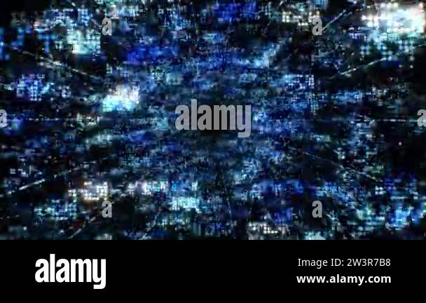 Digital Abstract Tunnel Software Coding Seamless. Looped 3d Animation of Data Dots Changing Fast ...