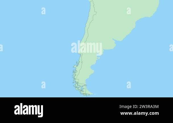 Map of Chile with pin of country capital. Chile Map with neighboring ...