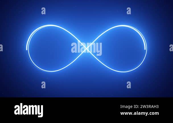 Abstract 3d Infinite Loop Symbol Loop Neon Loop Infinite Endless Symbol Loop Animation Stock