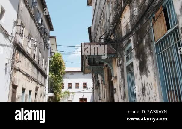 African Children Play in Dirty Urban Slums of East Africa, Stone Town ...