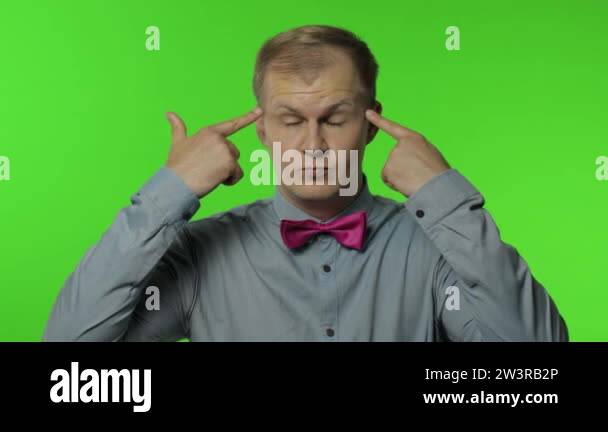 Man is mind blowing by your statement on chroma key background. Showing ...