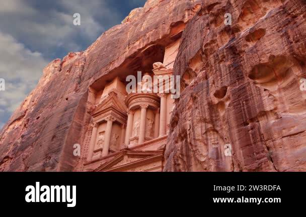 Petra, Jordan, Middle East -- it is a symbol of Jordan Stock Video ...