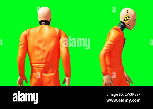 dummy animation. Test drive. Phisical motion blur. Realistic 4k ...