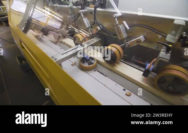 Wooden door manufacturing process. production of interior doors of wood ...