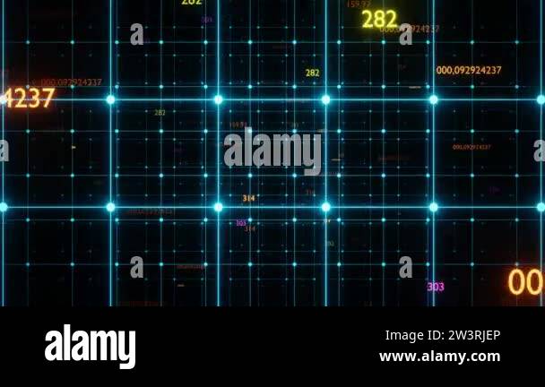 Digital Fly Code Background Loop Big Data Code Network 4k Loop Animation Blue Version Stock 6480