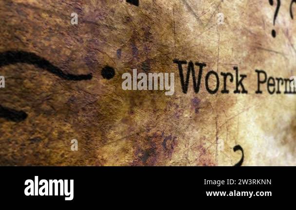 Work permit concept Stock Videos & Footage - HD and 4K Video Clips - Alamy