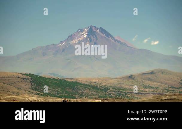 Mount Erciyes, an dormant volcano the highest mountain in Central ...