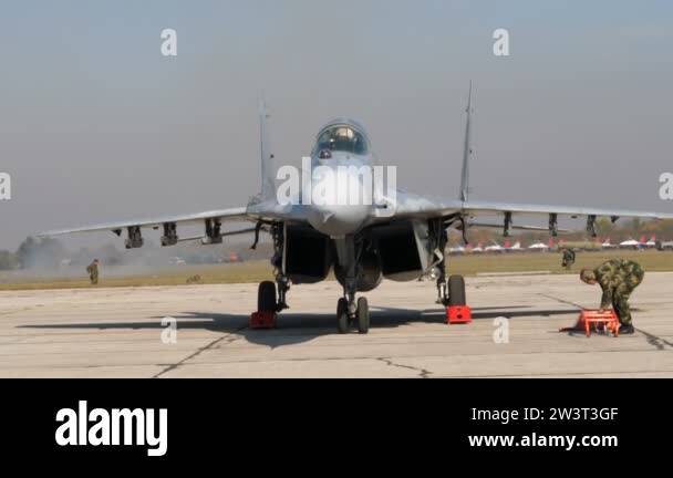 Combat Jet Switch Off the Engines. MiG 29 Fulcrum of Serbian Air Force ...
