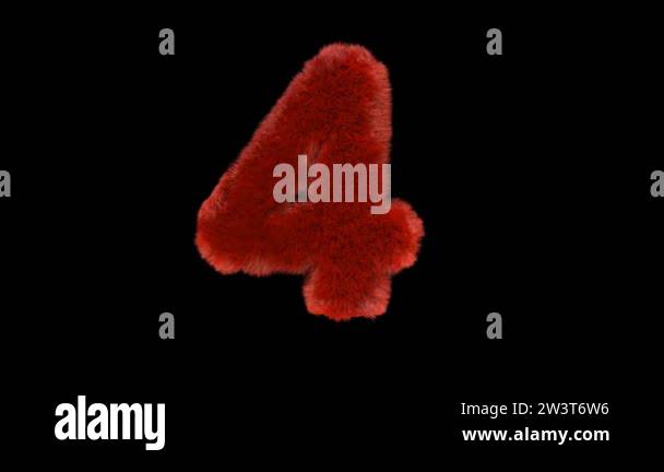 Fluffy hair fur text typography with alpha channel 4 Stock Video ...
