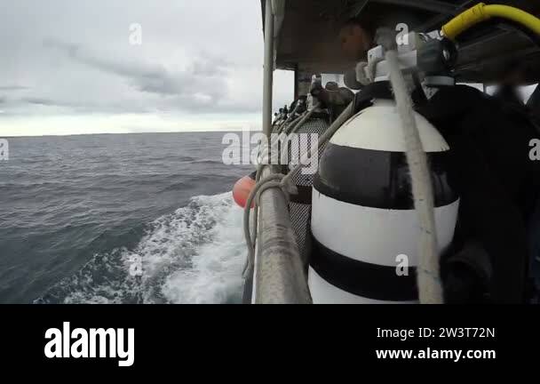 Scuba tanks on dive boat Stock Videos & Footage - HD and 4K Video Clips ...