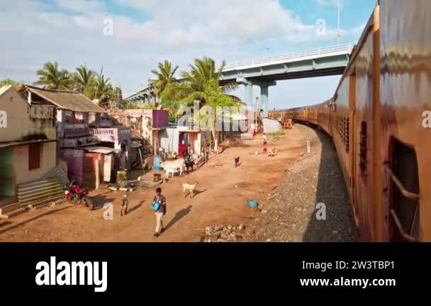 Rameshwaram, India - Circa December 2019. View of Pamban bridge in ...
