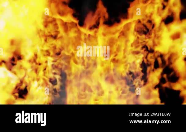 Looping Fire Flames. the flames of Fire wall in slow motion render 3d ...