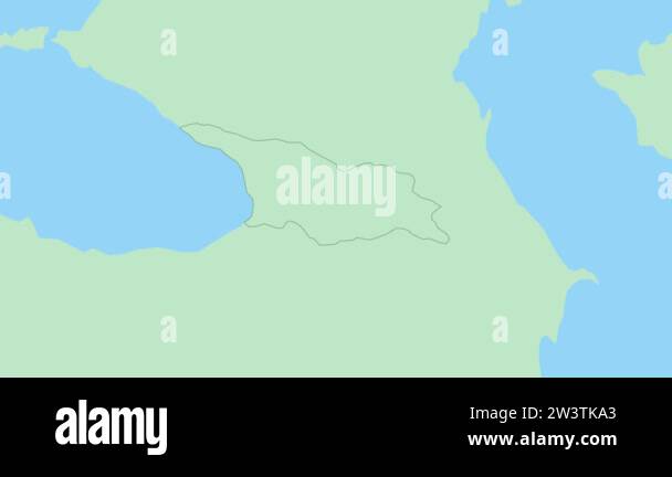 Map of Georgia with pin of country capital. Georgia Map with ...