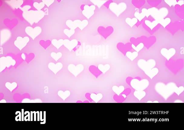 4K Loop animation up hearts rising up green screen falling hearts love ...