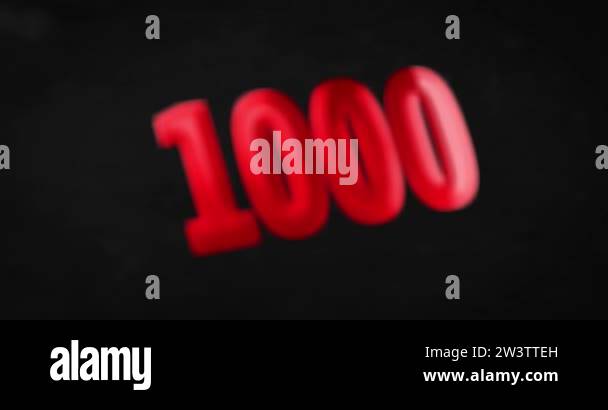 1000. Logo. 4K animation Stock Video Footage - Alamy