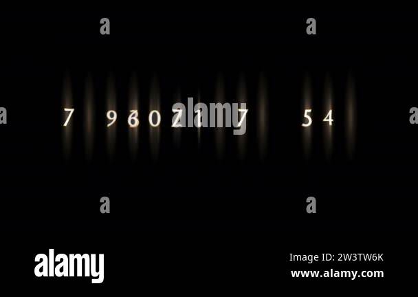 Futuristic animation background with numbers. 4K computer animation ...