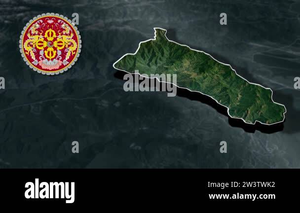 Districts of Bhutan animation map Stock Video Footage - Alamy